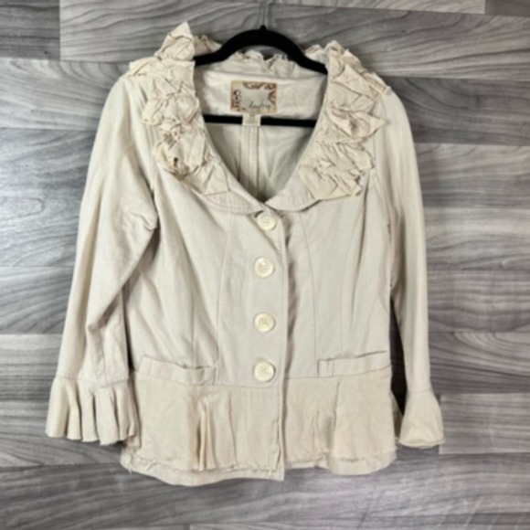 Daytrip | Jackets & Coats | Daytrip Jacket Coat Womens M Beige Solid ...